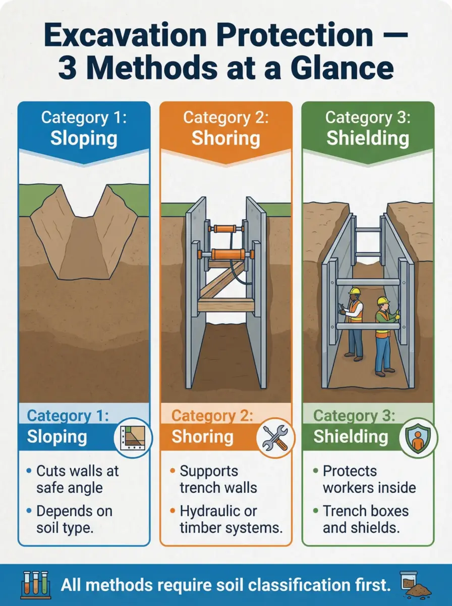 Excavation Protection Methods | Sloping, Shoring & Shielding